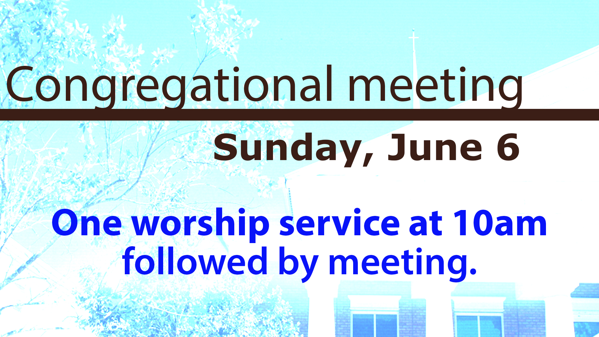 Congregational Meeting - Mandarin Presbyterian Church